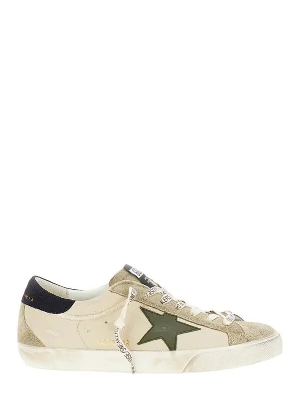 GOLDEN GOOSE Super Star Low Top Sneakers With Distressed Finish - Multicolor