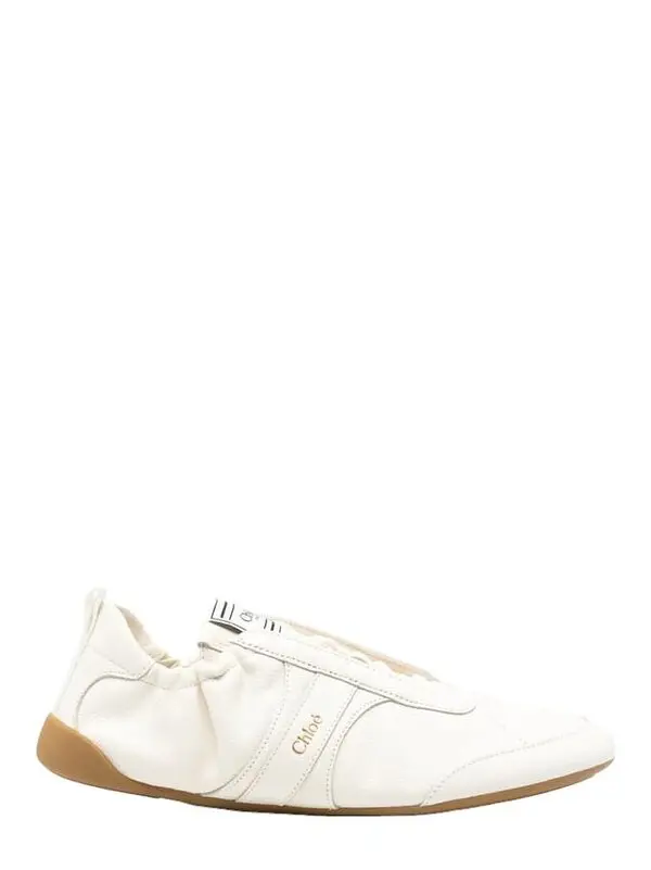 Chloé Off- Leather Trainers - White