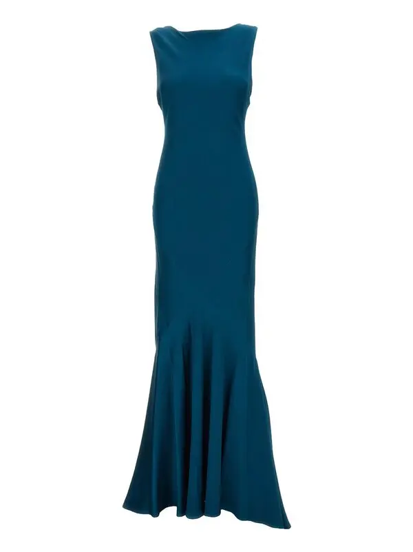 Max Mara Envers Satin Long Dress - Multicolor