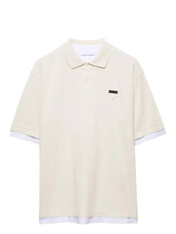 Prada Neutrals Polo Shirts - Cream