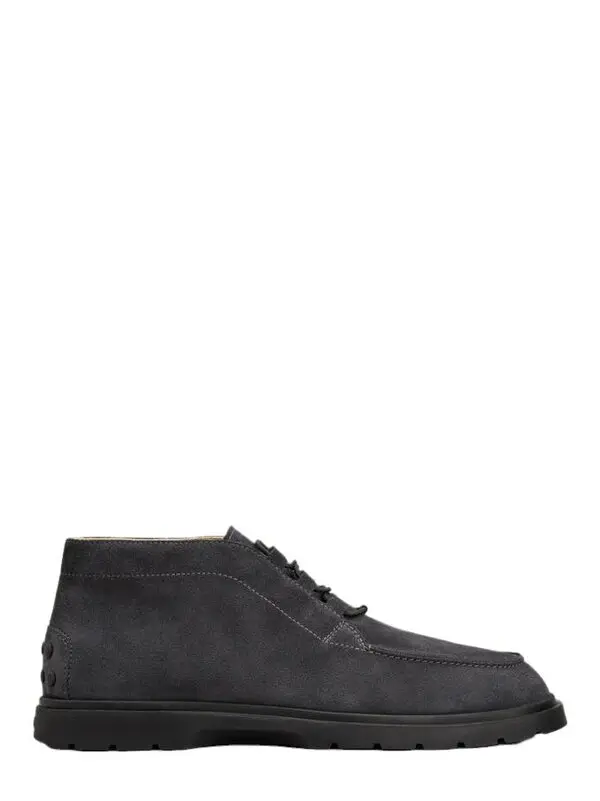 TOD'S Grey Suede Lace-up Trainers - Gray