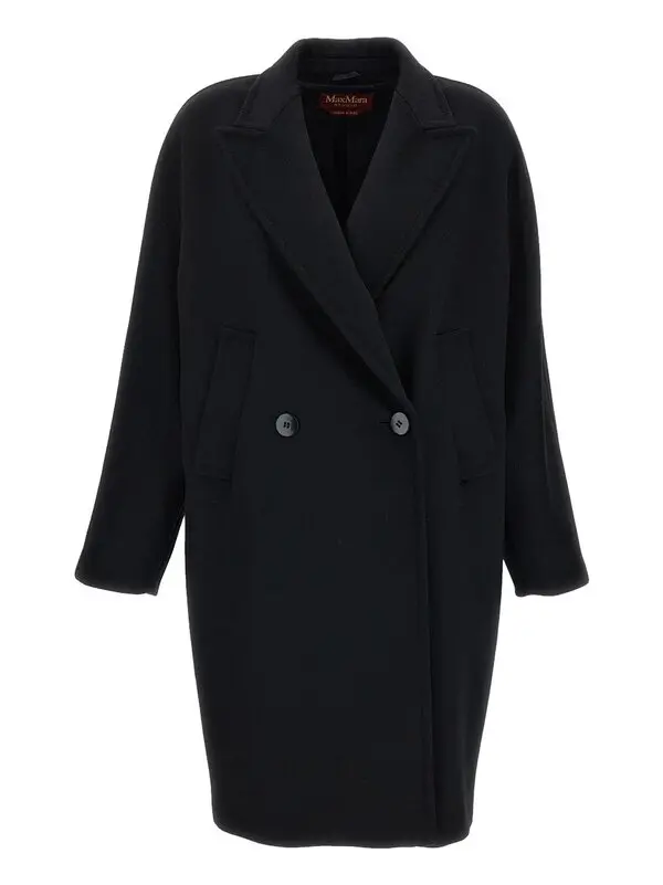 Max Mara Double Breasted Wool Coat - Multicolor