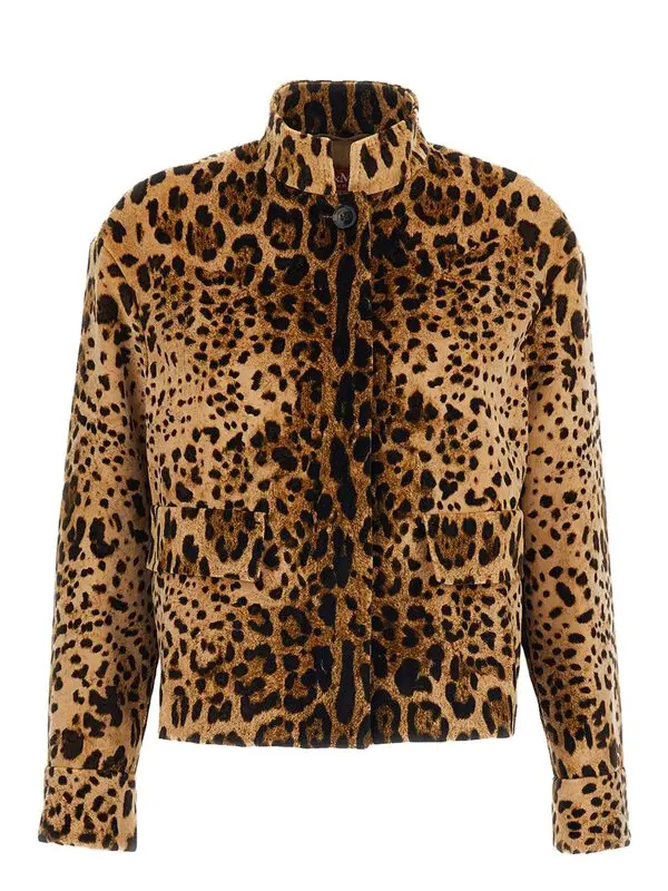 Max Mara Printed Velvet Jacket - Multicolor