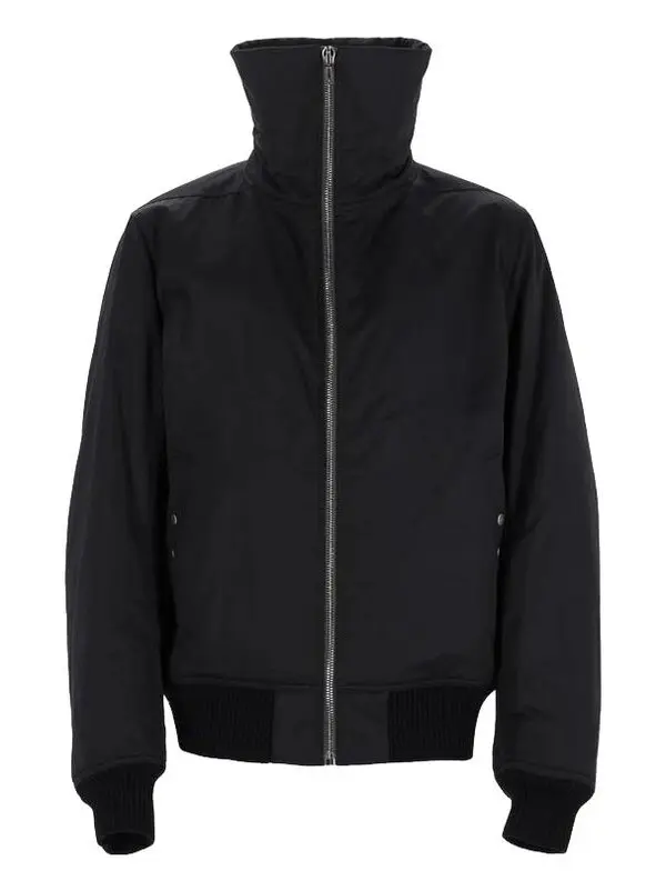 Rick Owens Cotton Blend Zip-up Shirt Jacket - Black