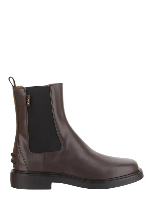 TOD'S Leather Chelsea Boots - Brown