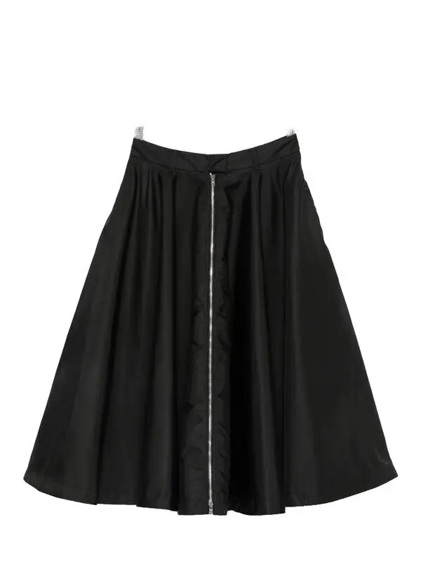 Prada Re-nylon A-line Skirt With Detachable Belt - Black