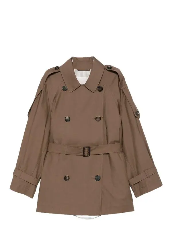 Max Mara Belted Double-breasted Trench Coat - Brown