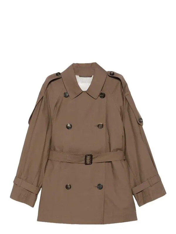 Max Mara Belted Double-breasted Trench Coat - Brown