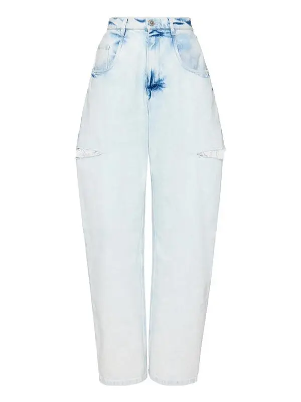 MAISON MARGIELA Light Wash Bleached Effect Tapered Jeans - Blue