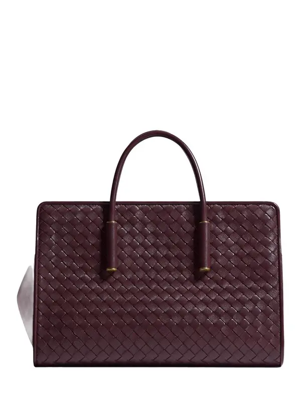 Bottega Veneta Small Barbara Tote In Deep Mahogany - Multicolor