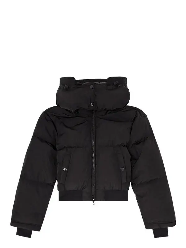 DIESEL® Down Puffer Jacket With Removable Hood - Black