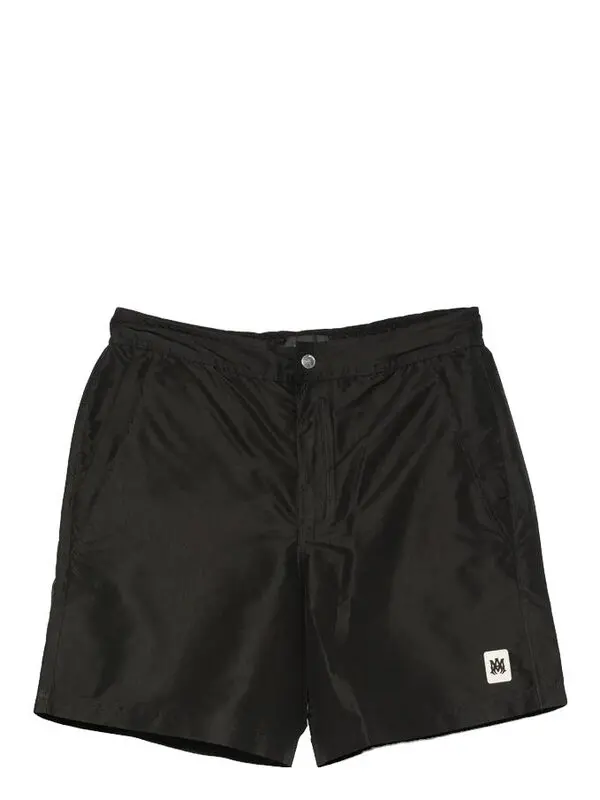 Amiri Beachwear Swim Shorts With Logo Patch - Black