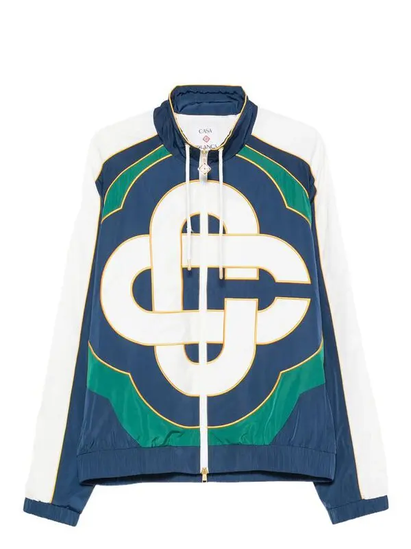 Casablanca Panelled Zip-up Bomber Jacket - Blue