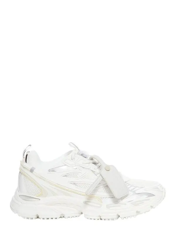 Off-White Leather And Mesh Paneled Trainers - White
