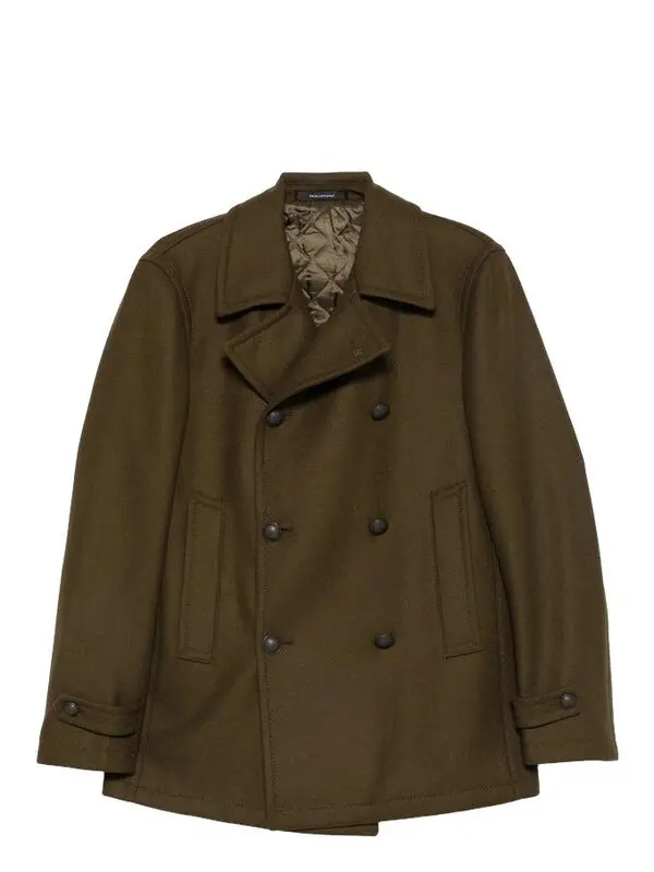 Tagliatore Double-breasted Wool Jacket - Green