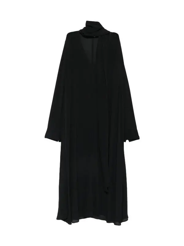 TOTEME Viscose Evening Dress With Scarf Detail - Black