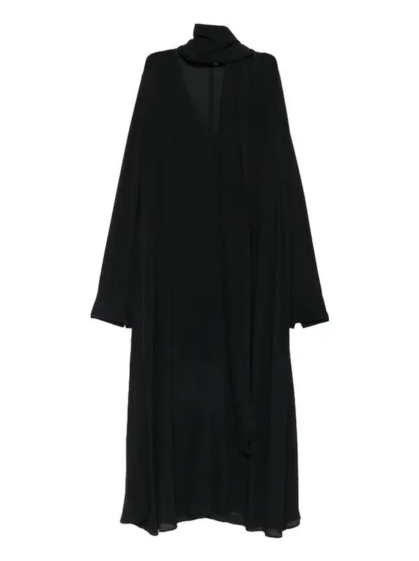 TOTEME Viscose Evening Dress With Scarf Detail - Black