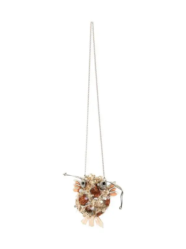ANYA HINDMARCH Embellished Fish Clutch Bag - Gold