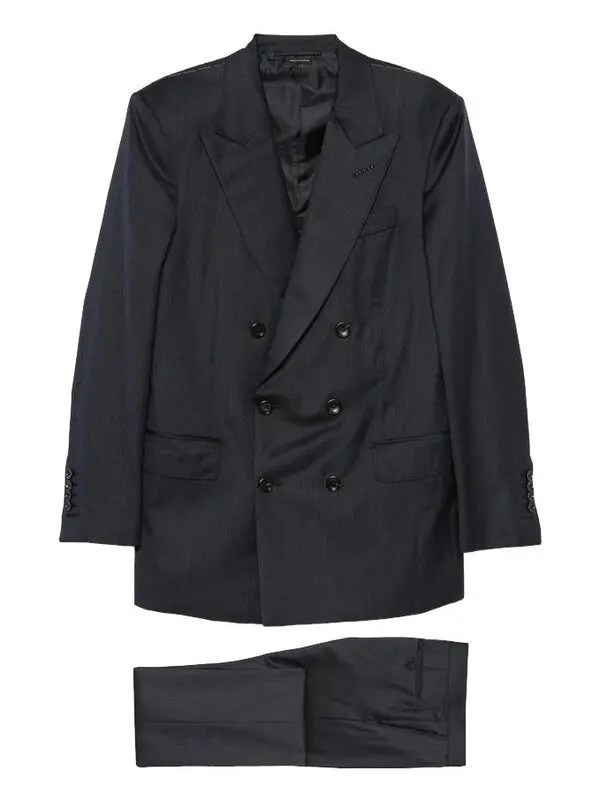 TOM FORD Suits Double Breasted Suits - Blue