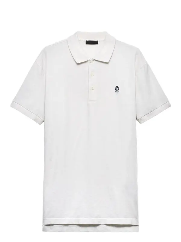 Prada Neutrals Polo Shirts - Cream
