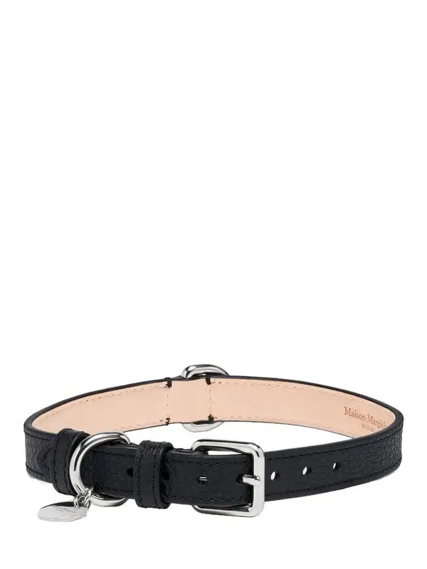 MAISON MARGIELA Leather Keyring & Chain - Black