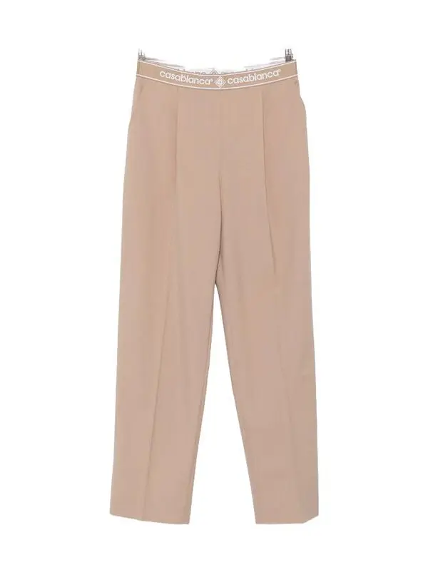 Casablanca Wide Leg Trousers - Cream