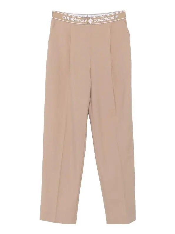 Casablanca Wide Leg Trousers - Cream