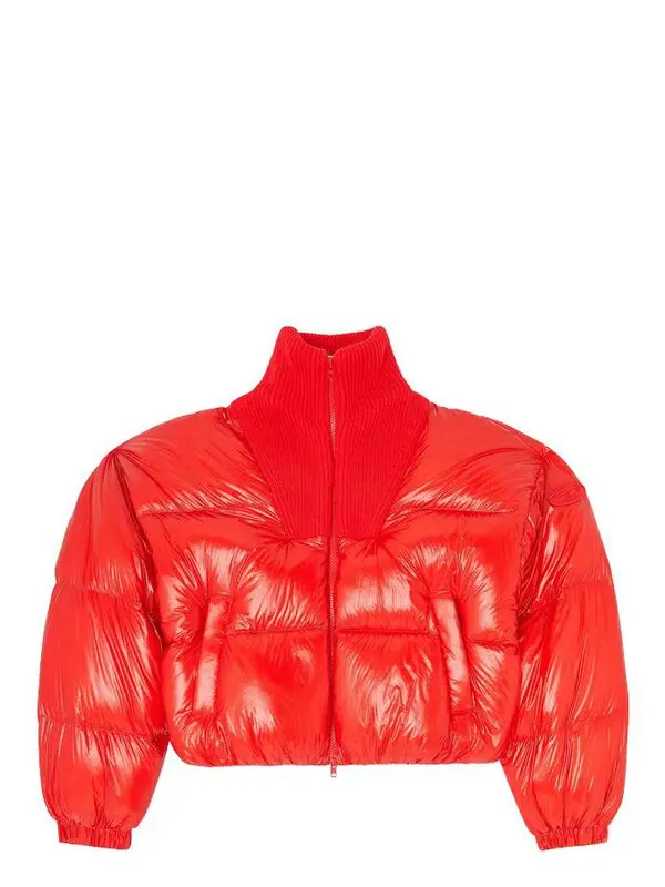 DIESEL® Down Puffer Jacket With High Neck - Red