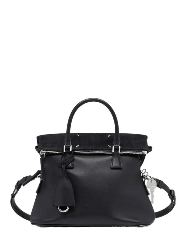 MAISON MARGIELA Leather Top Handle Bag - Black