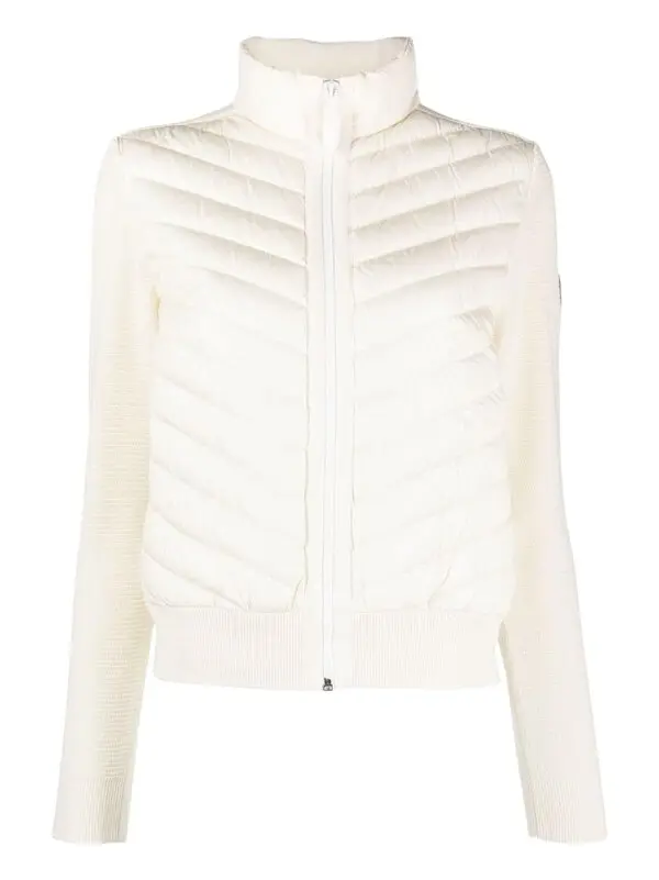 Canada Goose Logo Patch Zip-up Padded Jacket - White
