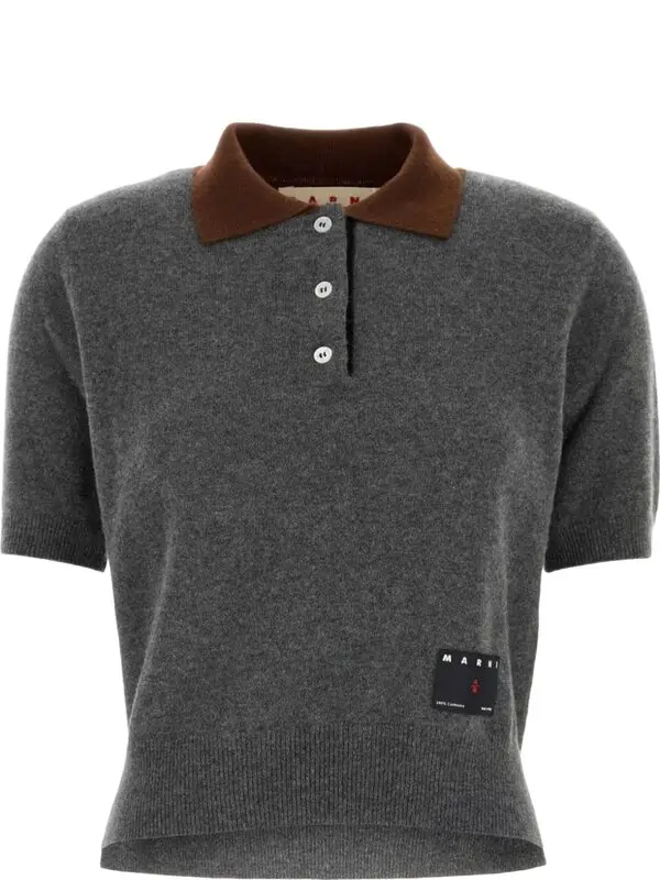 Marni Short Sleeve Polo Top - Multi