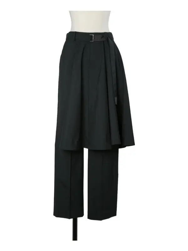 Sacai Tailored Suiting Pants With Adjustable Waistband - Black