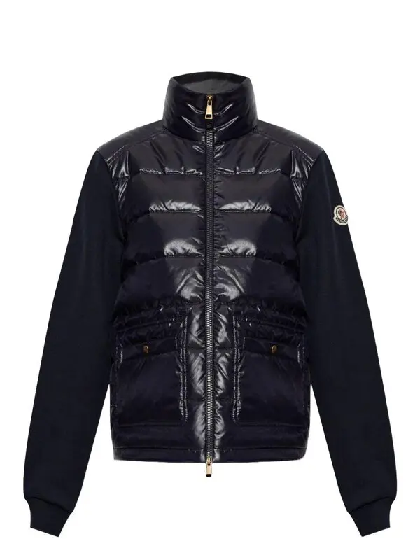 Moncler Wool And Nylon Padded Cardigan - Multicolor