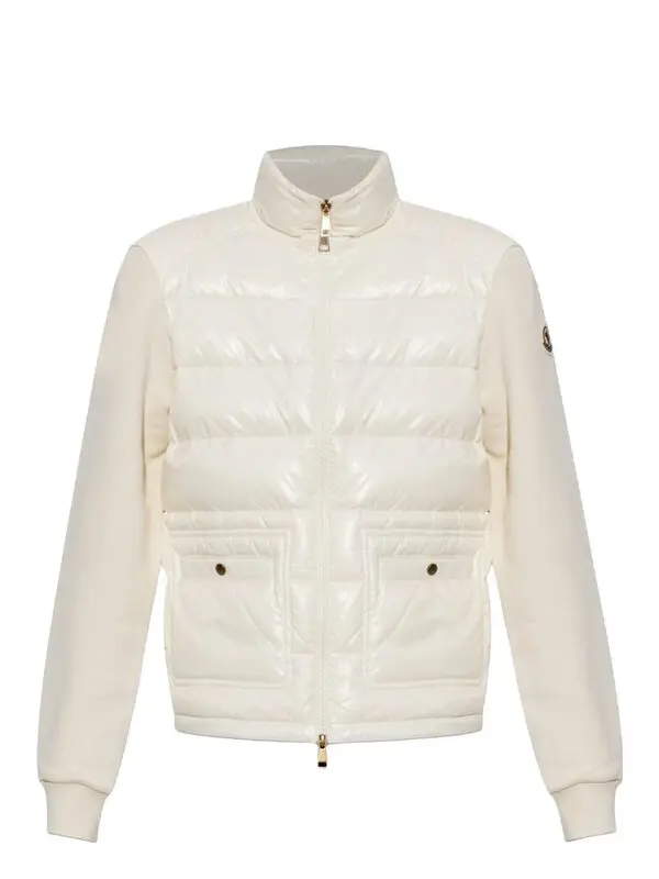 Moncler Wool And Nylon Padded Cardigan - Multicolor
