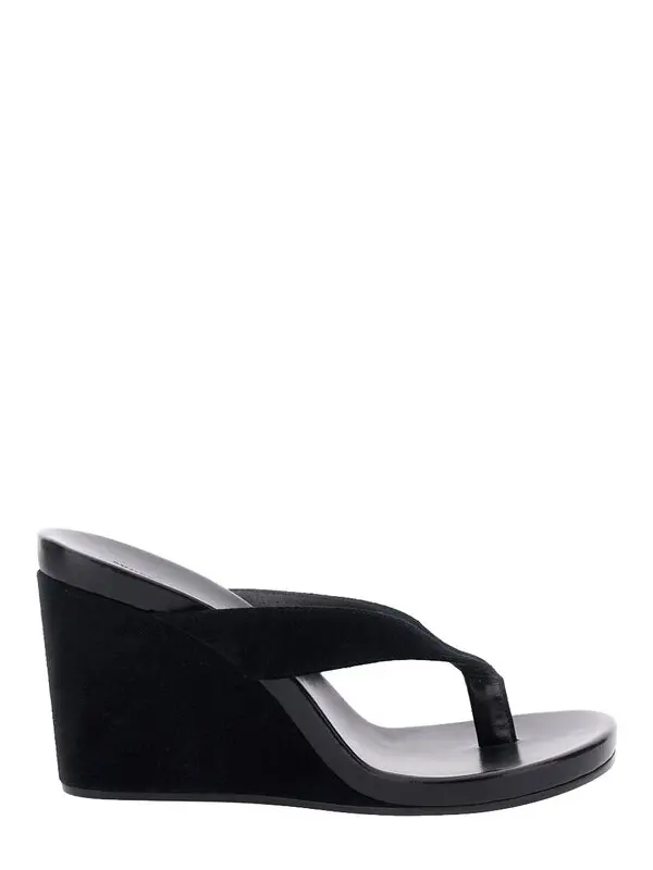 Phoebe Philo Round Leather Wedge Sandals - Multicolor