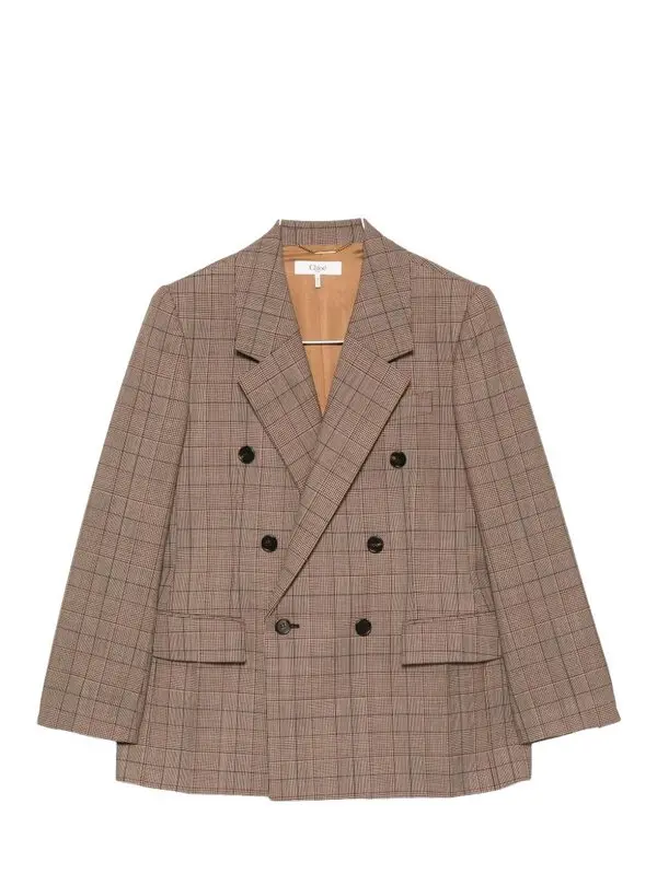 Chloé Wool Double-breasted Jacket - Multicolor