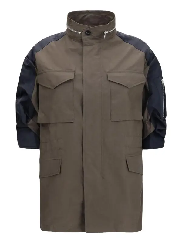 Sacai Double-breasted Jacket With Zip Pocket - Multicolor