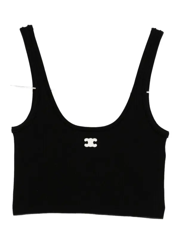 Celine Logo Cotton Tank Top - Multicolor