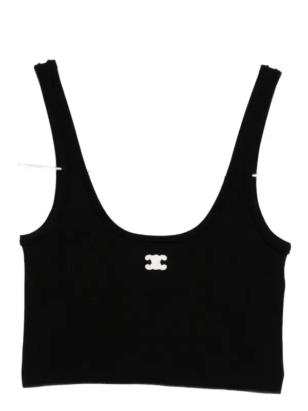 Celine Logo Cotton Tank Top - Multicolor