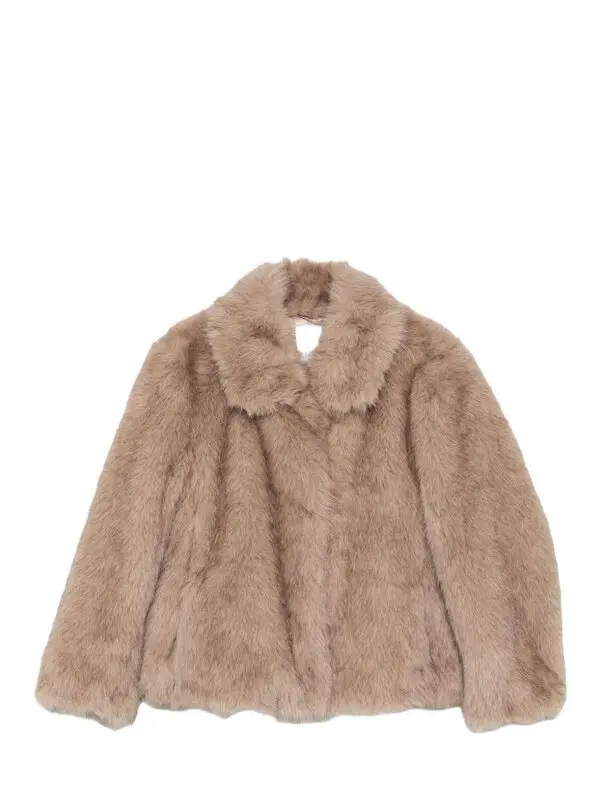 Max Mara Faux Fur Jacket - Multicolor