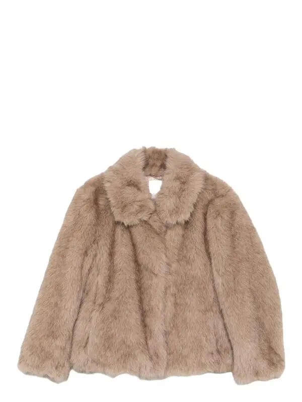 Max Mara Faux Fur Jacket - Multicolor