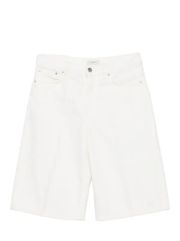 TOTEME Denim Cotton Bermuda Shorts - Multicolor