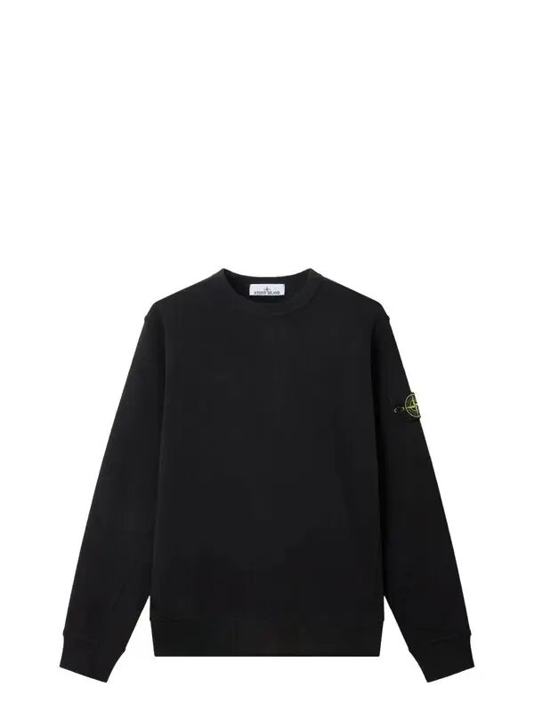 Stone Island 6100017 Organic Cotton Interlock Sweatshirt - Black