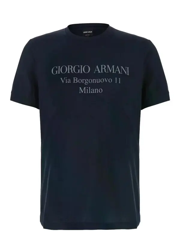 Giorgio Armani Logo-print T-shirt - Blue