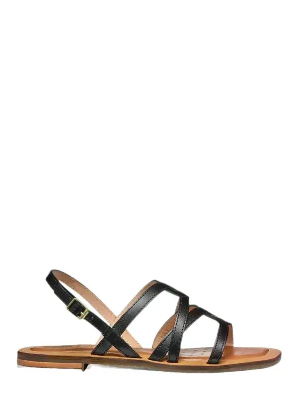 Geox Strappy Buckled Sandals - Black