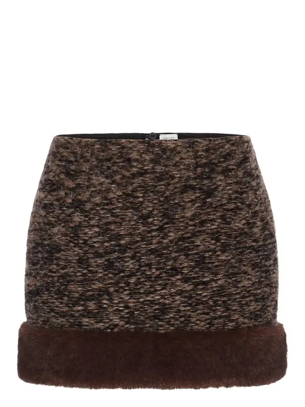 Magda Butrym Trimmed Mini Skirt - Brown