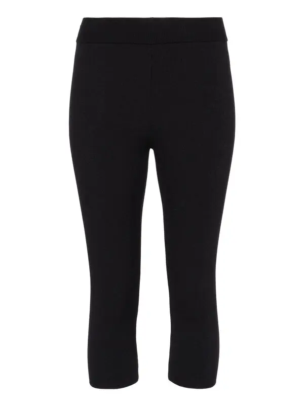 Magda Butrym Mid-rise Knit Skinny-leg Pants - Black