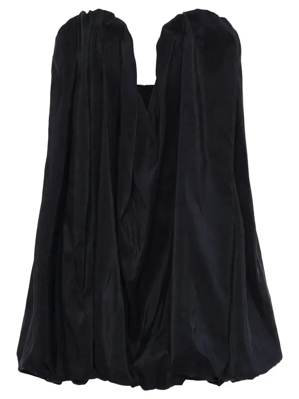 Magda Butrym Draped Silk Mini Dress - Black