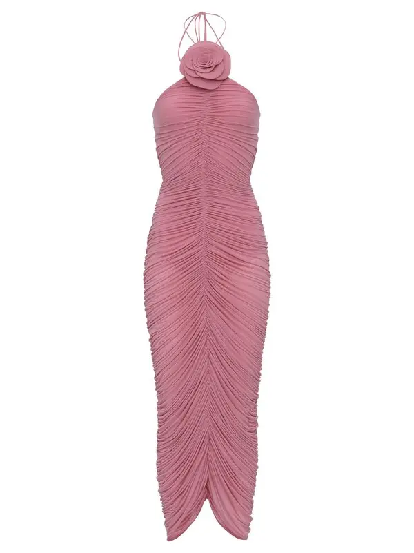 Magda Butrym Rose Detailed Midi Dress - Pink