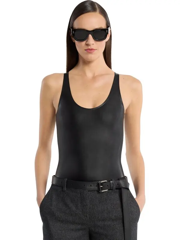 Michael Kors Mixed-media Bodysuit - Black